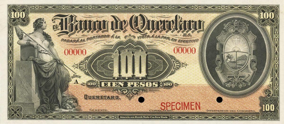 RealBanknotes.com > Mexico pS394s: 100 Pesos from 1903
