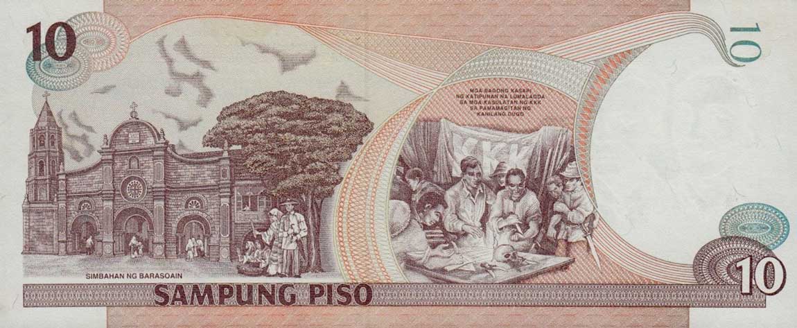 RealBanknotes.com > Philippines p187i: 10 Piso from 2001