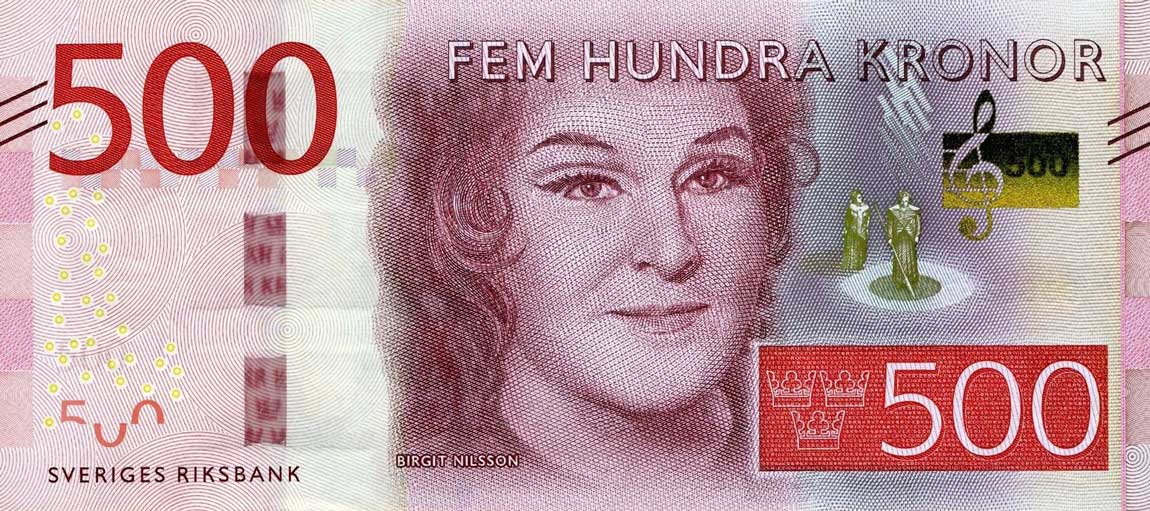 RealBanknotes Sweden P73 500 Kronor From 2016