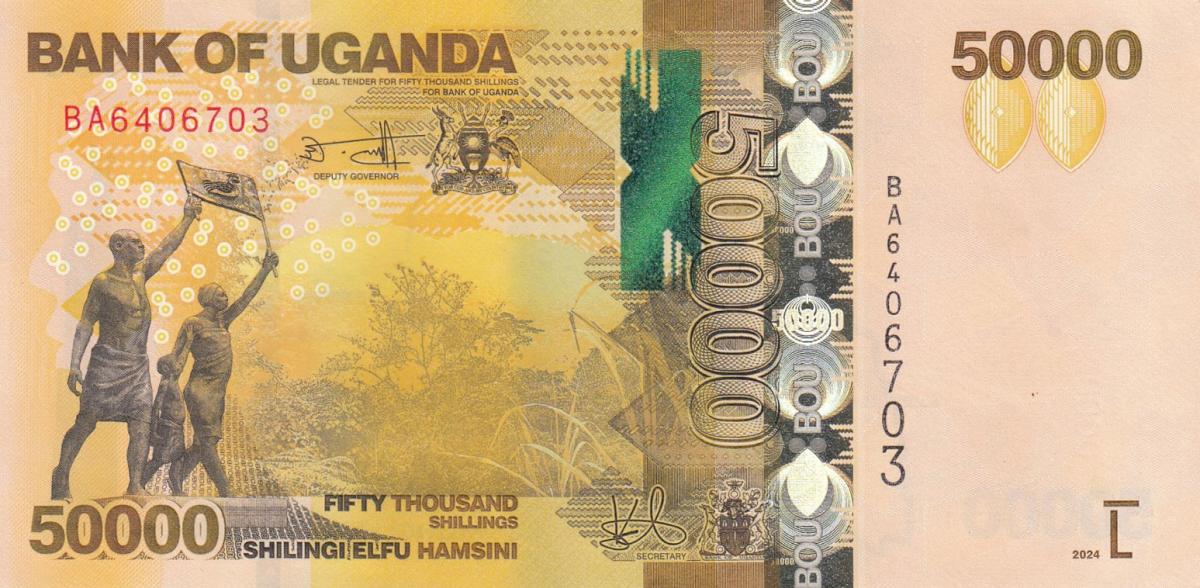 RealBanknotes.com > Uganda p54g: 50000 Shillings from 2024