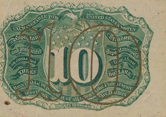 RealBanknotes.com > United States p102a: 10 Cents from 1863