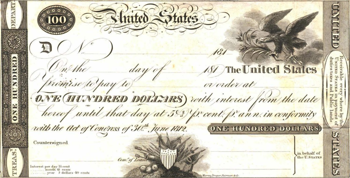 RealBanknotes.com > United States p1: 100 Dollars from 1812 RealBanknotes.com > United States p1: 100 Dollars from 1812
