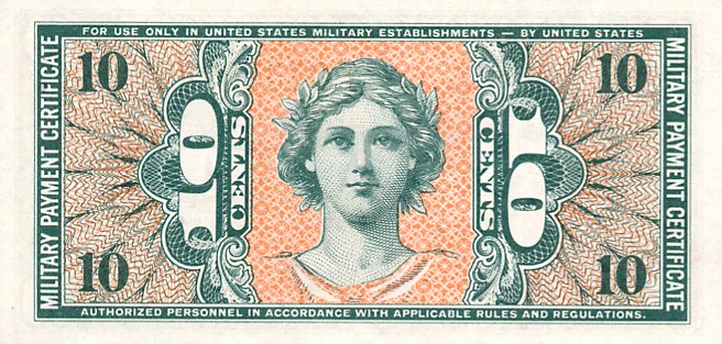 RealBanknotes.com > United States pM37a: 10 Cents from 1958