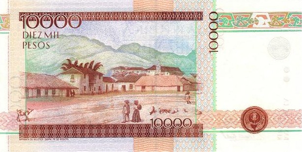 RealBanknotes.com > Colombia p444a: 10000 Pesos from 1995 RealBanknotes.com > Colombia p444a: 10000 Pesos from 1995