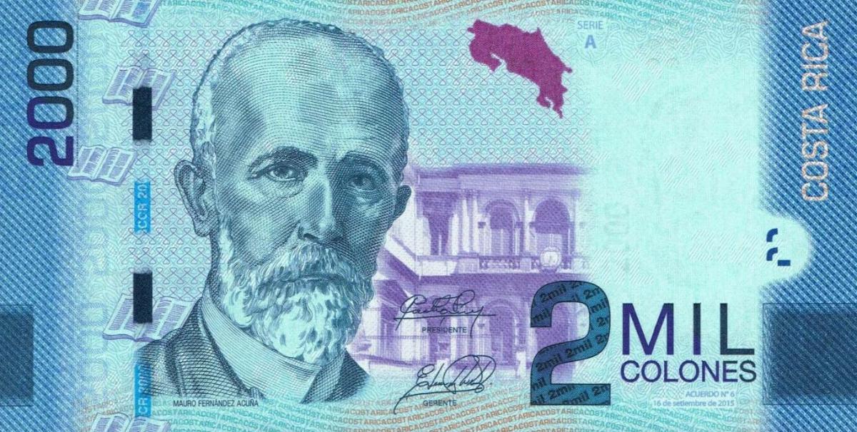 RealBanknotes.com > Costa Rica p275c: 2000 Colones from 2015