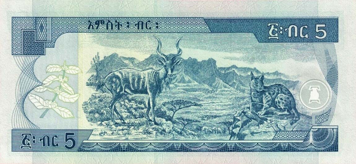 RealBanknotes.com > Ethiopia p47h: 5 Birr from 2017